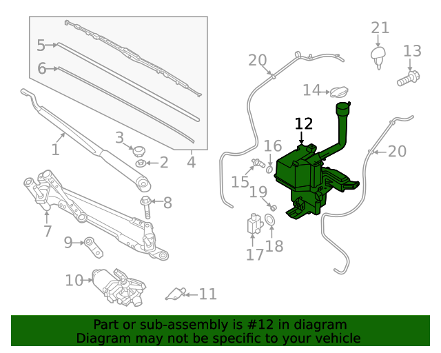 98610-R5500 - Reservoir Assembly 2024 Kia Sorento | Kia.Parts Store