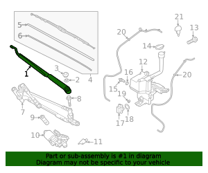 98311-R5000 - Wiper Arm 2021-2024 Kia Sorento | Kia.Parts Store