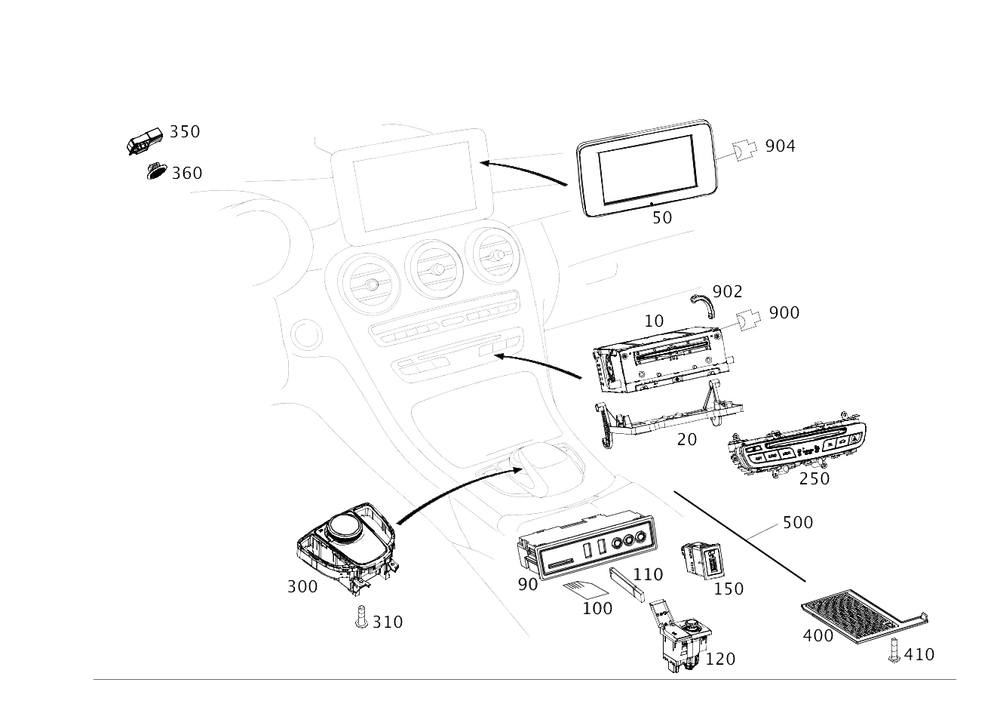 205-900-90-14 - Control Unit 2008-2023 Mercedes-Benz | Mercedes-Benz ...