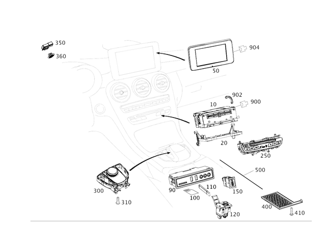 205-900-90-14 - Control Unit, Complete 2015-2023 Mercedes-Benz ...
