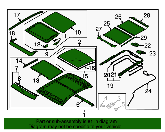 81600-B1000-SG2 - Sunroof Assembly - 2015-2016 Hyundai Genesis | World ...