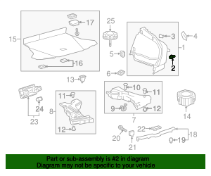 2016-2022 Toyota Side Trim Panel Clip 65487-47010 | Toyota Parts