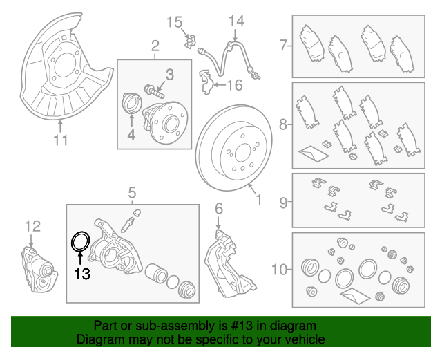 2018-2024 Toyota Actuator Seal 90015-AH005 | Toyota Parts Center