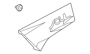 2020-2022 Kia Soul Body D-Pillar Molding 87850-K0000 | TascaParts.com