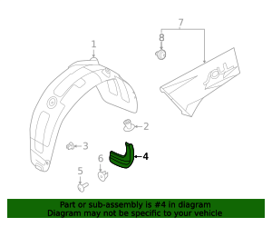86842-K0000 - Mud Guard - 2020-2022 Kia Soul | Kia Auto Parts
