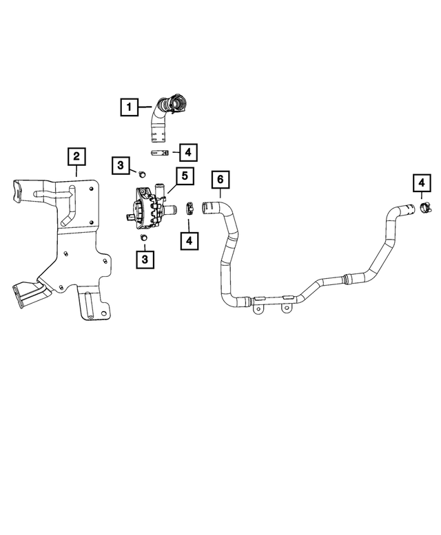 2023 Jeep Compass Auxiliary Pump Hose And Tube 68444065AA | Mopar Estores