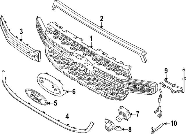 2024 Ford Ranger Grille N1WZ-8200-H | QuirkParts