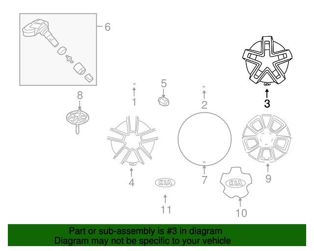 52910-2K250 - Wheel, Alloy - 2010-2011 Kia Soul | Kia Auto Parts