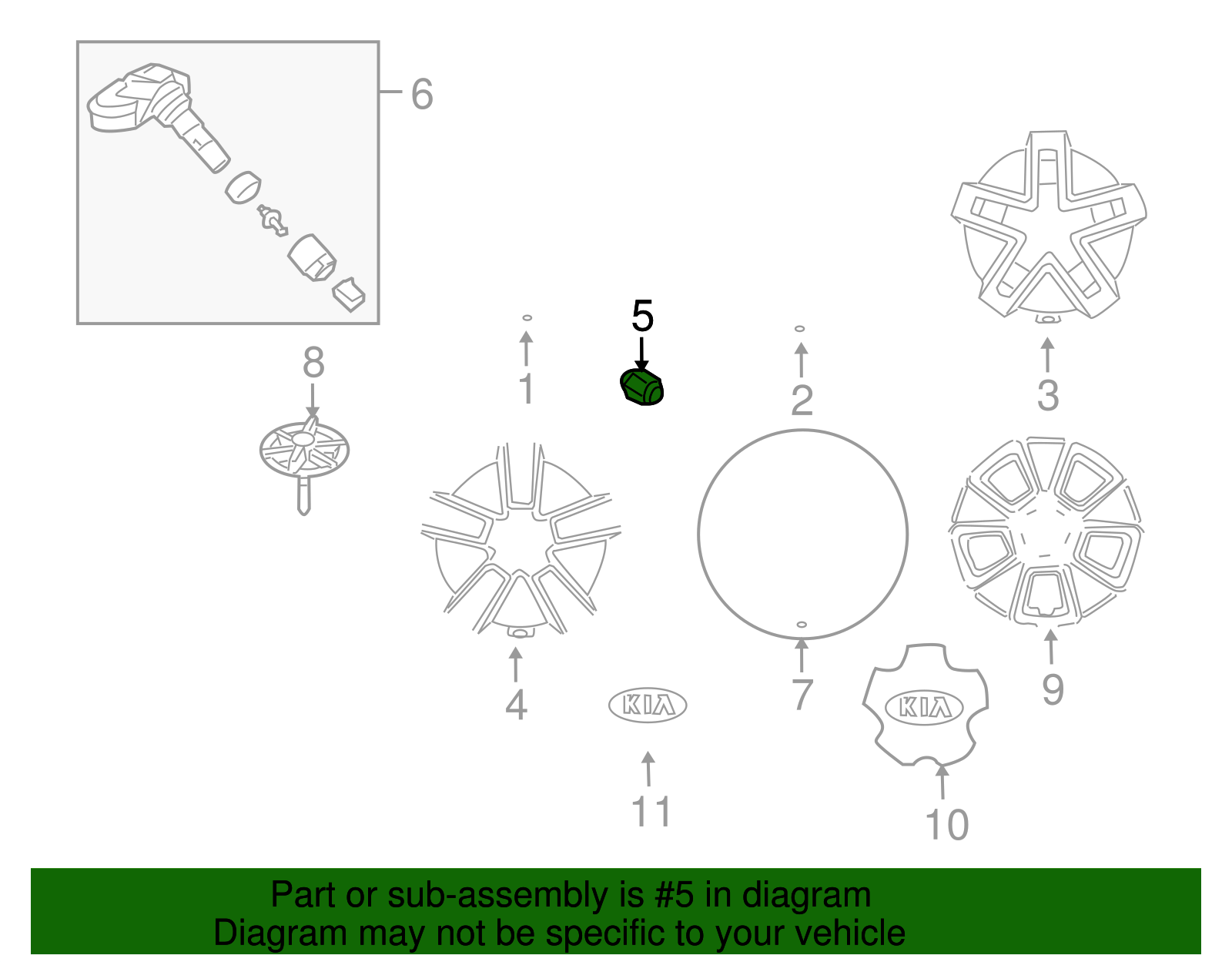 52950-4D100 - Wheel Nut 2010-2011 Kia Soul | Kia.Parts Store