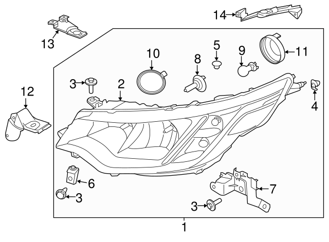 Genuine OEM High Beam Bulb Part# LR000703 Fits 2008-2019 Land Rover: Up ...