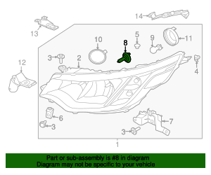 Genuine OEM High Beam Bulb Part# LR000703 Fits 2008-2019 Land Rover: Up ...