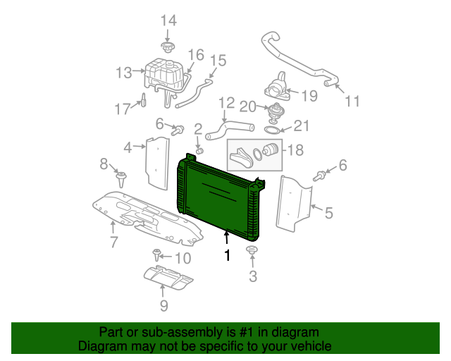 2005-2008 GM (s)radiator 19256745 GM | GMPartsDirect.com