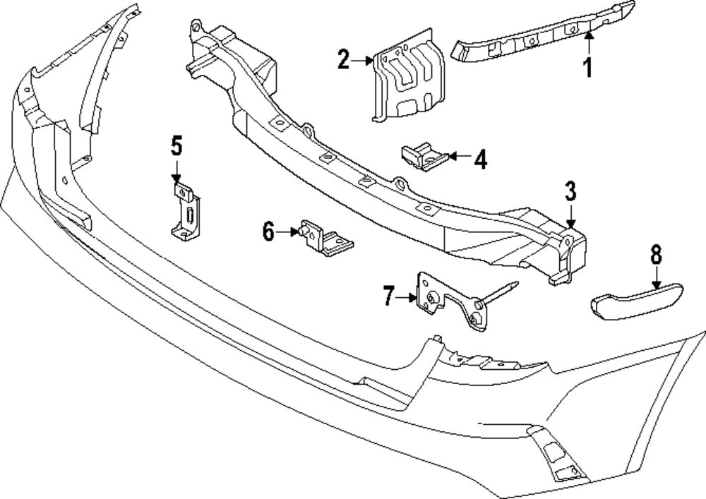 86637-R5AA0 - Lower Bracket 2024-2025 Kia Sorento | Kia.Parts Store