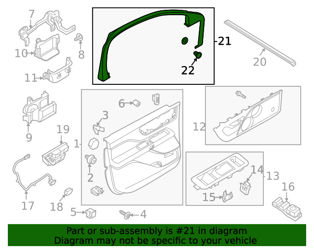 2020-2022 Lincoln Aviator Window Molding - Driver's Side (LH) LC5Z ...