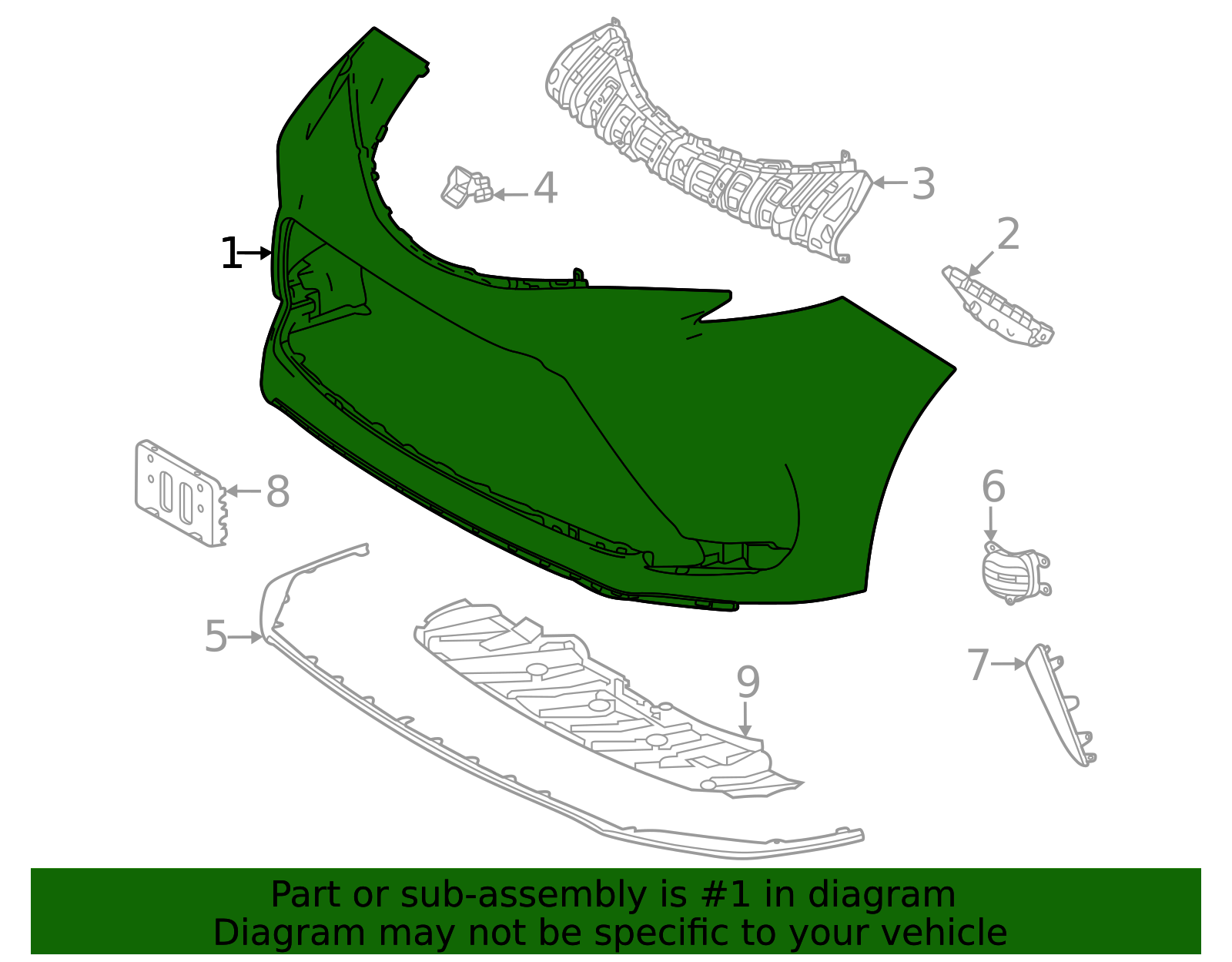 52119-08908 - Bumper Cover 2021-2024 Toyota Sienna | American Toyota Parts
