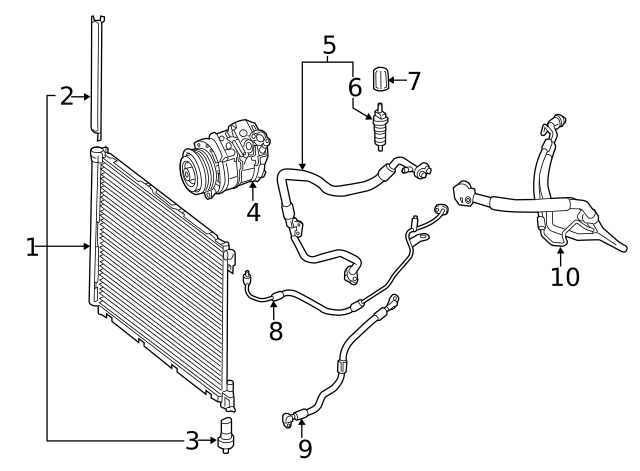 222-830-60-02 - AC Hoses 2018-2020 Mercedes-Benz | Mercedes-Benz USA Parts