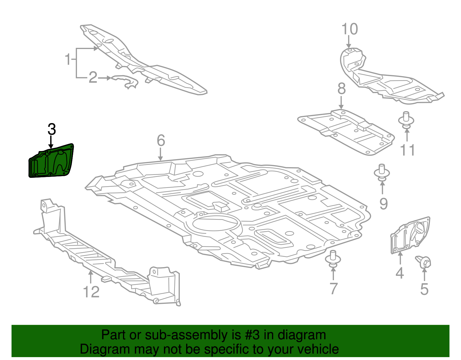 2008-2018 Toyota Shield 51443-12080 | Toyota Parts Center