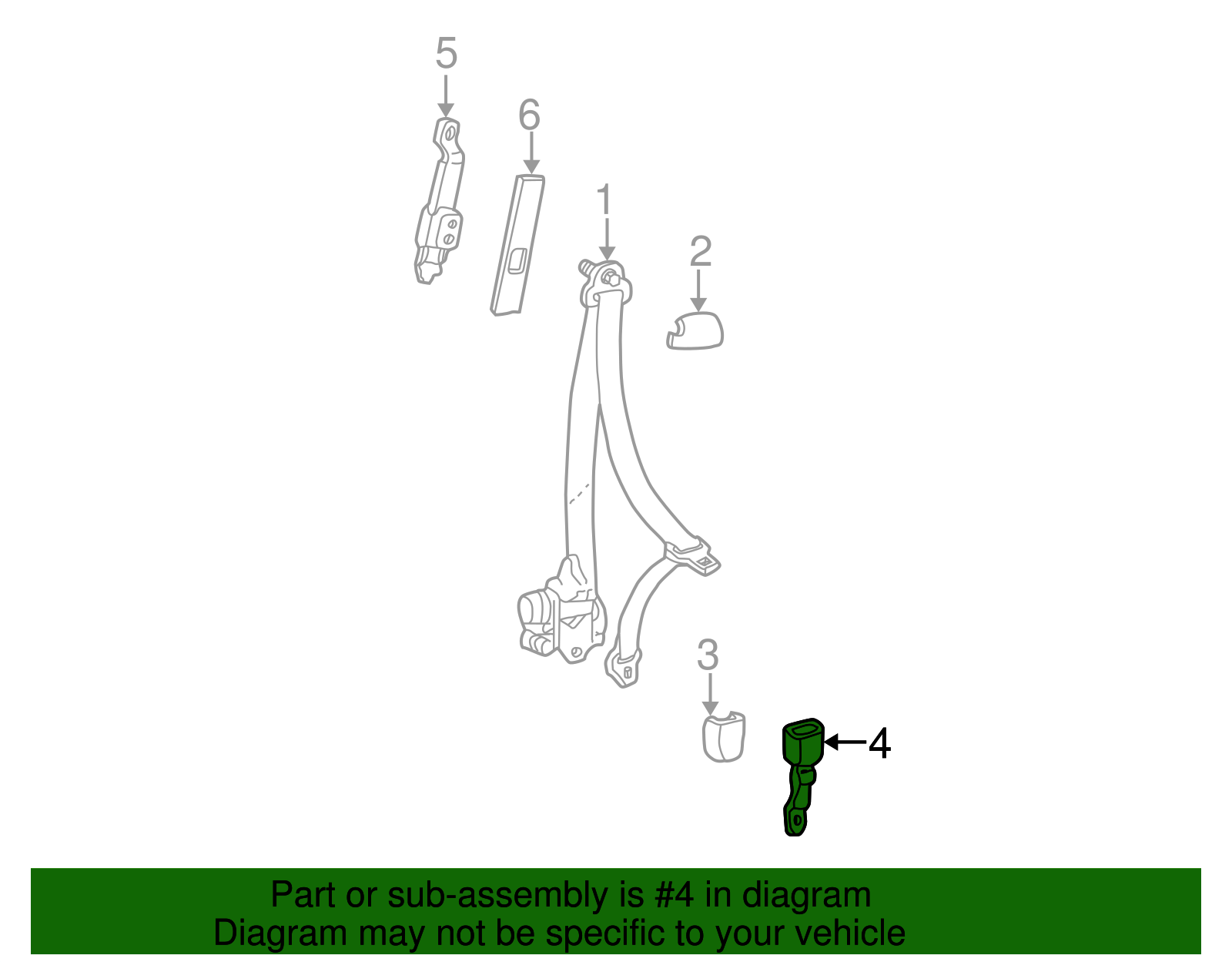 Genuine Toyota Seat Belt Receptacle (Left, Front) part# 73240-02030-B1 ...