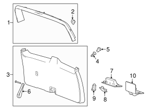 2015-2024 GM Latch Cover Retainer 23464786 GM | GMPartsDirect.com