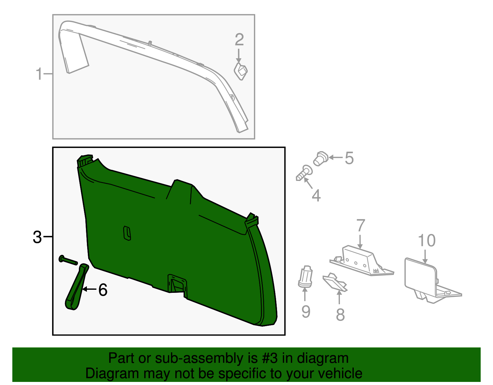 2015-2020 GM Dune Liftgate Trim Panel 23440136 | Shop Matick Buick GMC
