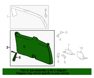 2015-2020 GM Cocoa Liftgate Trim Finish Panel 23440139 | QuirkParts
