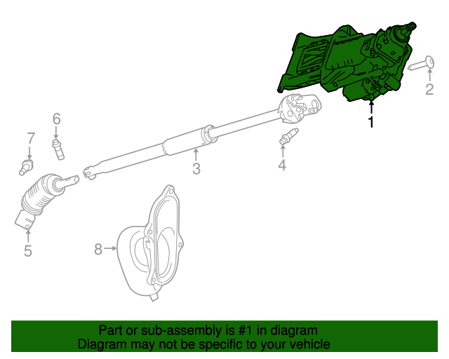 LR081615 - Steering Column 2013-2023 Land Rover | Land Leaping Genuine ...