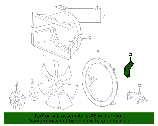 2020-2024 GM Rear Shroud Upper Bracket 84182182 GM | GMPartsDirect.com