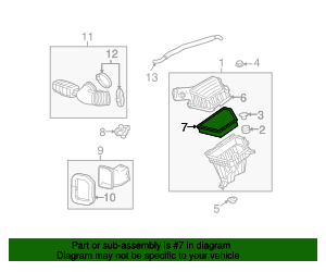 2010-2015 Chevrolet Camaro Air Filter 92196275 GM | GMPartsDirect.com