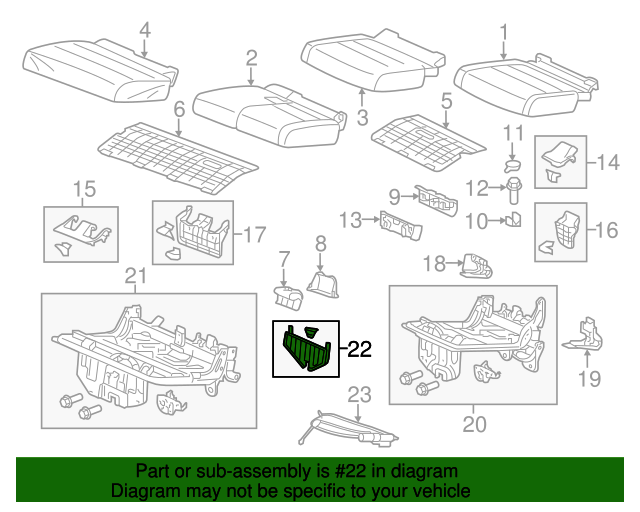 82615-TK8-A01ZA - Cover L Rear Seat Foot *NH597L* (Dark Atlas Gray ...