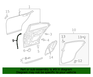 67896-06020 - Door Shell Seal 2019-2024 Lexus | AutoNationParts.com