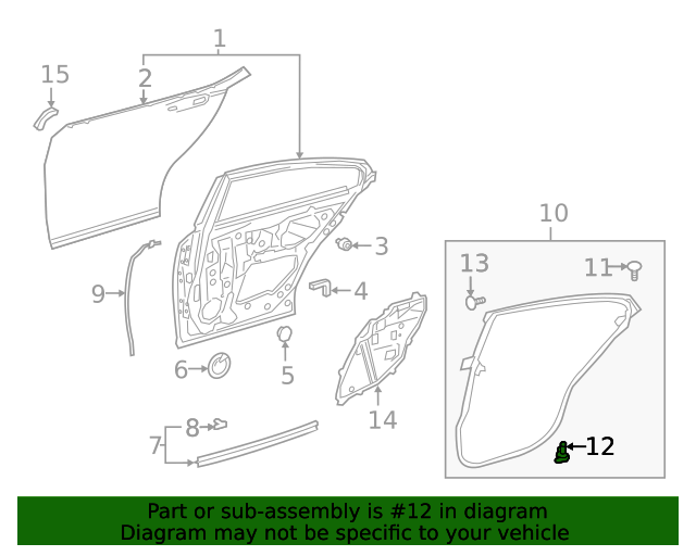 1992-2024 Lexus Surround Weather-Strip Retainer 67867-12150 | Discount ...