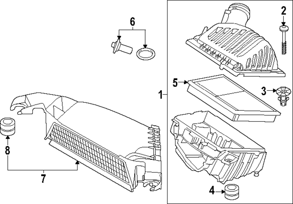 13718472005 - 2023-2025 BMW Air Filter (13-71-8-472-005) | BMW of South ...