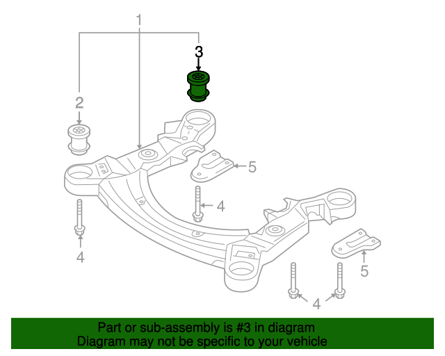 4F0-399-419-E - Engine Cradle Rear Bushing 2005-2011 Audi | Audi OEM Parts