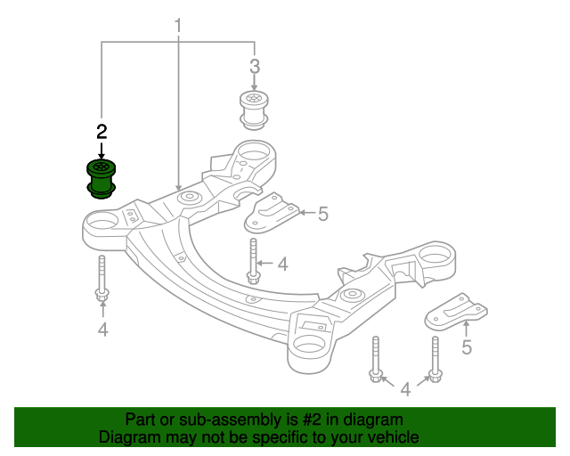 4F0-399-409-C - Engine Cradle Insulator 2007-2011 Audi S6 ...