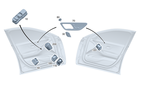 Switch in Front Door Trim for 2025 Mercedes-Benz Maybach S580 ...