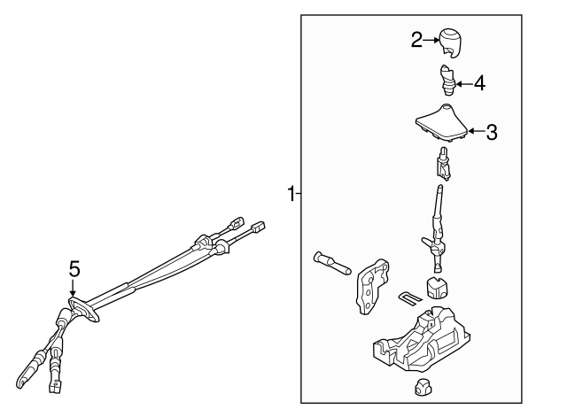 43794-3X200 - Manual Transmission Shift Cable 2011-2014 Hyundai ...