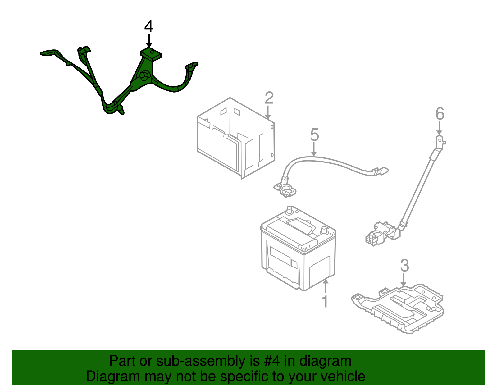 2010-2011 Kia Soul Positive Cable 91850-2K010 | TascaParts.com