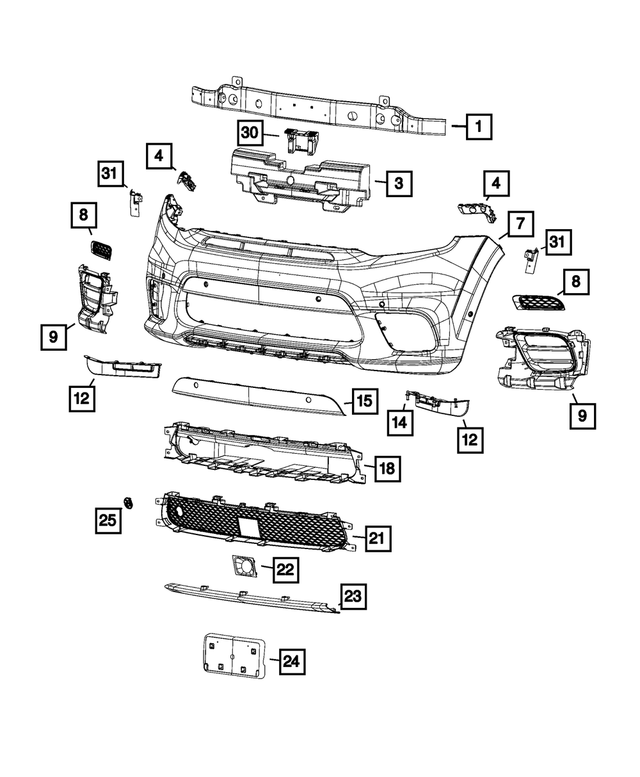 2017-2021 Jeep Grand Cherokee Fascia Applique 5YB31DX8AB | EastcoastMoparts