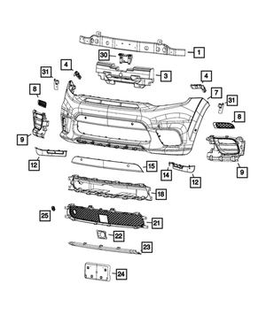 2017-2021 Jeep Grand Cherokee Fascia Applique 6JW97DX8AB | Mopar eStore