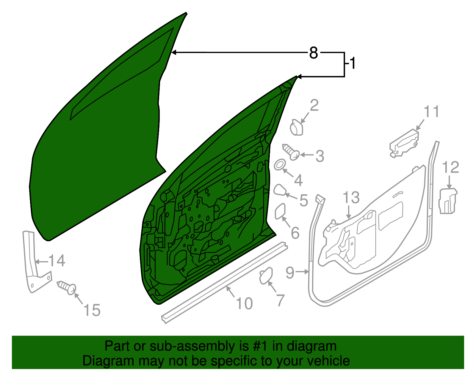 2018-2024 Nissan Door Shell 80100-9FV0B | Olympia Nissan/Nissanparts.cc