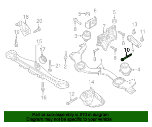2010-2018 Porsche Torsion Arm Mount Bolt WHT-004-595 | Sunset Porsche Parts