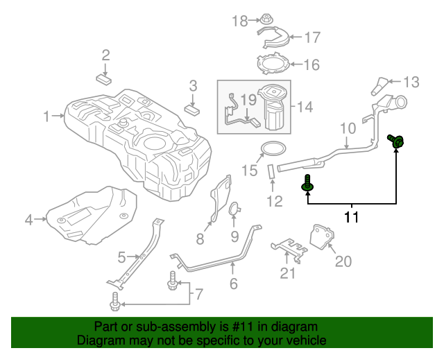 W700228-S450 - Filler Pipe Screw - 2013-2022 Ford | Ford OEM Parts Outlet