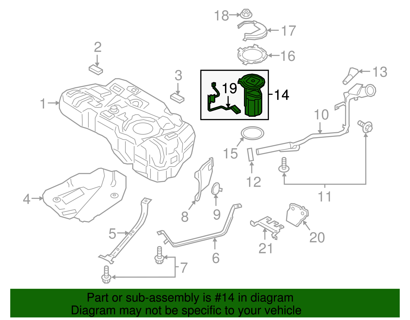 GN1Z-9H307-K - 2018-2021 Ford EcoSport - Fuel Pump Assembly | My Ford Parts