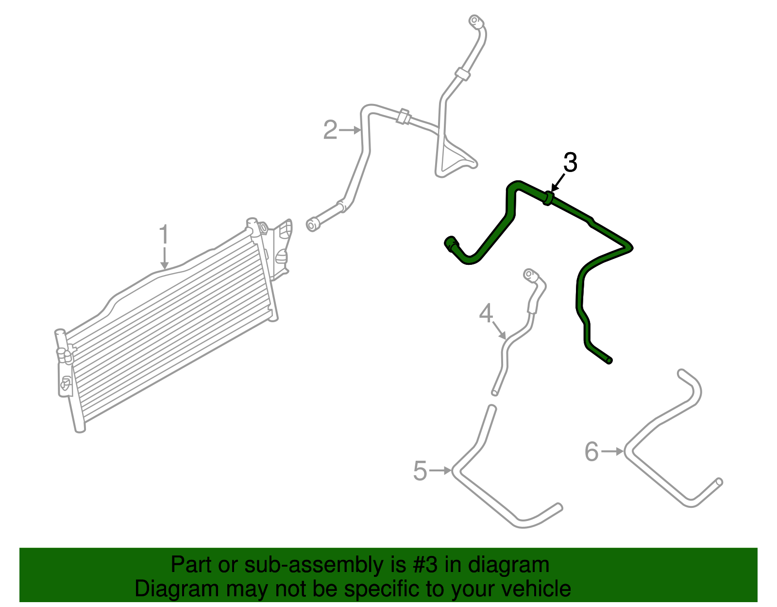 2016-2019 Nissan TITAN XD Oil Cooler Tube 21631-EZ30A | My Nissan Part