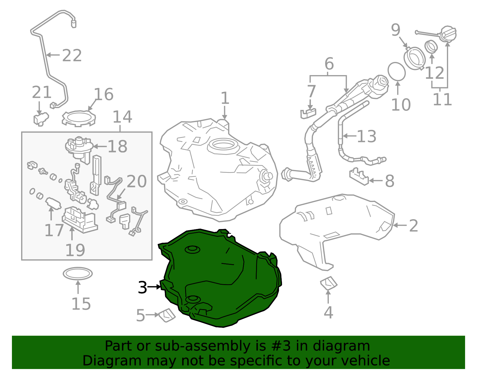 Toyota - 77606-47030 - Tank Shield - 2016-2022 Toyota | Nucar Toyota Parts