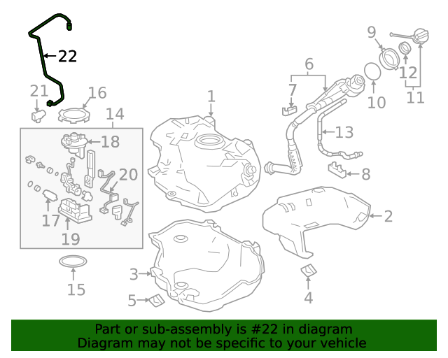 77209-12340 - Fuel Hose - 2019-2023 Toyota | Sparks Parts