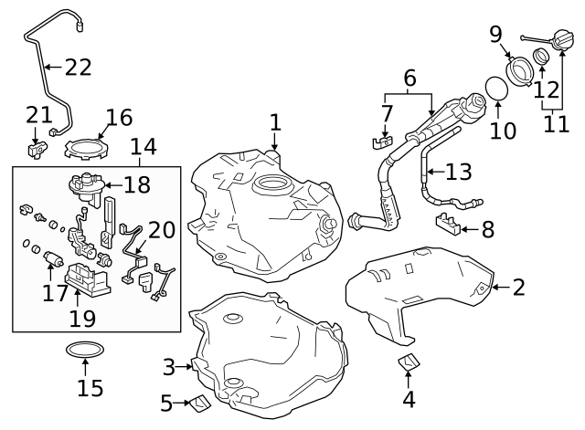 23221-47031 - Fuel Pump - 2019-2022 Toyota | OEM Genuine Toyota Parts