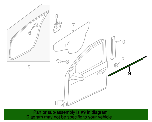 2011-2017 Nissan Juke Belt Molding - Passenger Side (RH) 80820-1KA0A ...