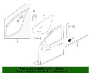 2009-2019 Nissan Door Shell Grommet 80874-AX010 | QuirkParts
