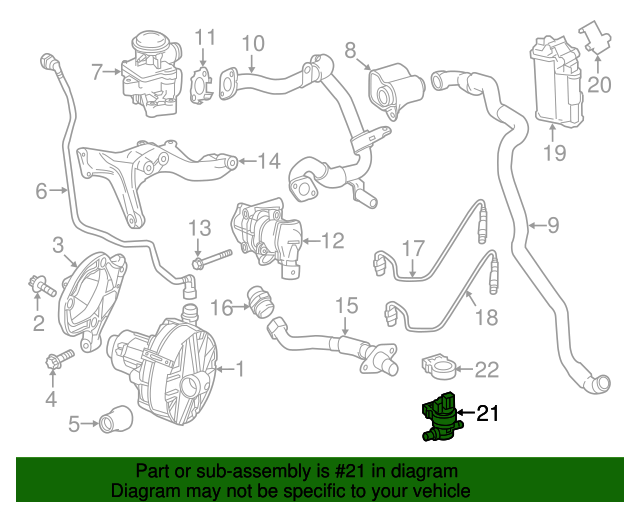2012-2015 Mercedes-Benz C 250 Vapor Canister Purge Solenoid 000-470-89 ...